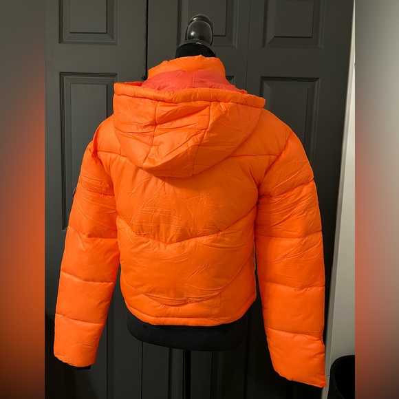 Jackets & Coats | Zyia Active Orange Puffy Coat | Poshmark